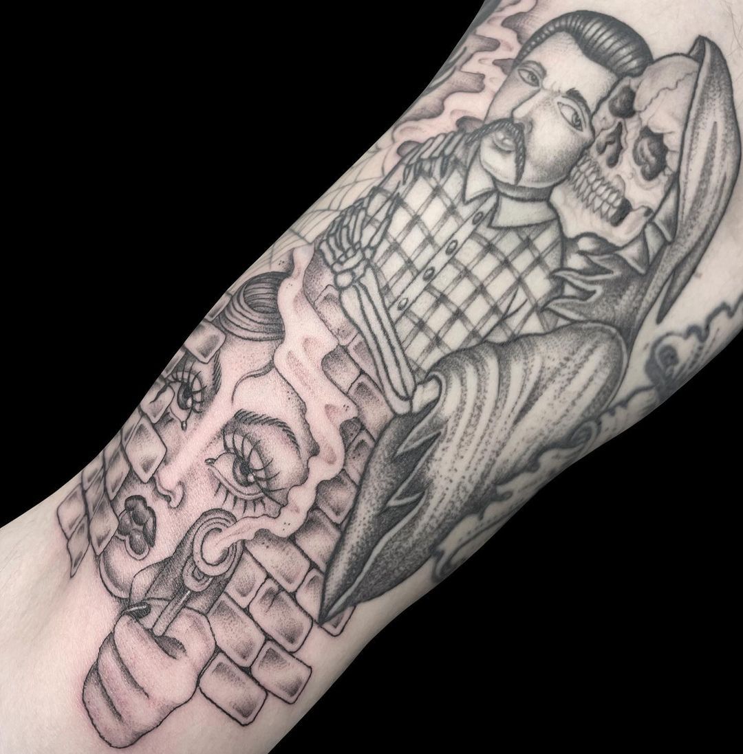 Chicano Arm Tattoo: Man and Woman • Tattoodo