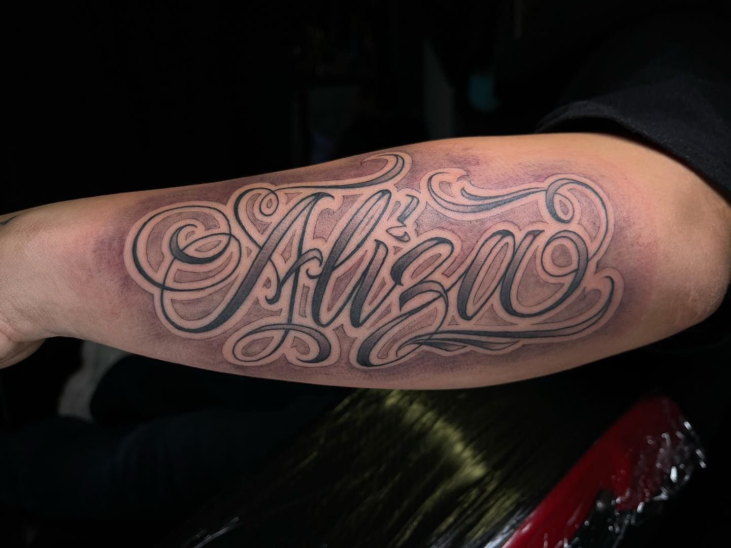 Lokey's Name Tattoo on Forearm • Tattoodo