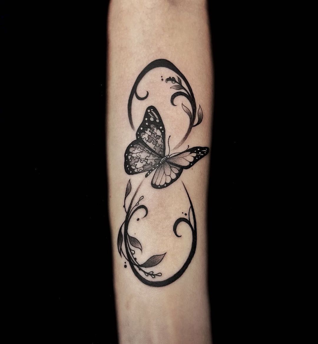 Infinity Butterfly Tattoo • Tattoodo