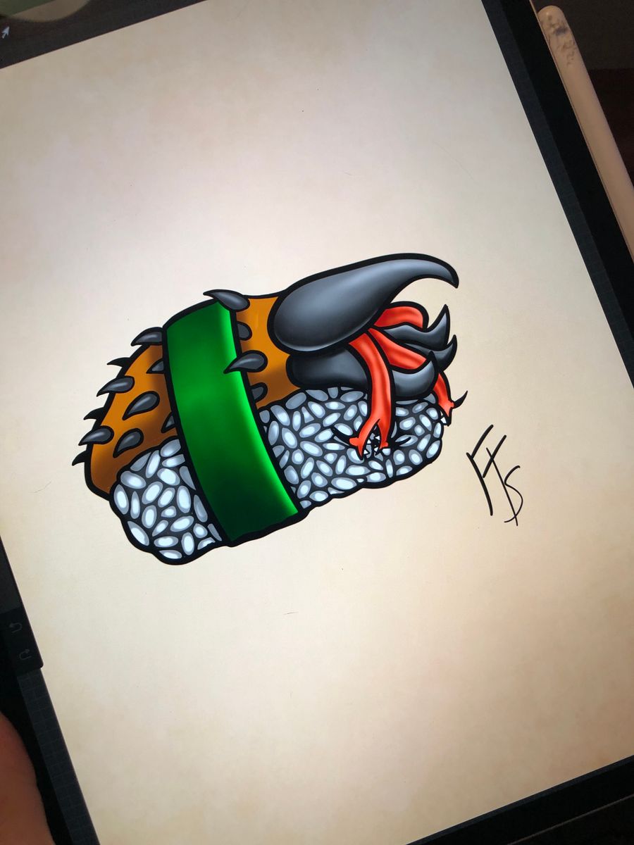 Tattoo uploaded by Frankie Sketch • Graboid Sushi • Tattoodo