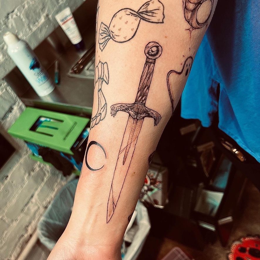 Scottish Claymore Sword Tattoo