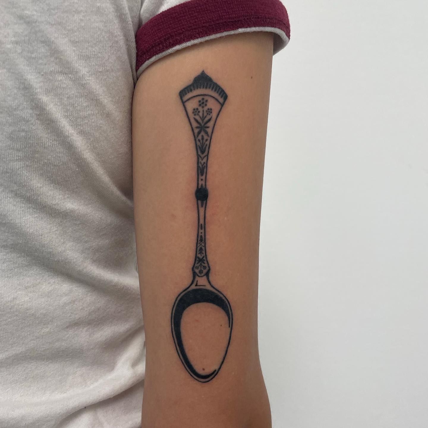 Blackwork Spoon Pattern Tattoo • Tattoodo