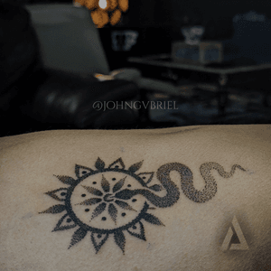 Tattoo uploaded by John Gabriel • Mandala / Snake Dotwork • Tattoodo