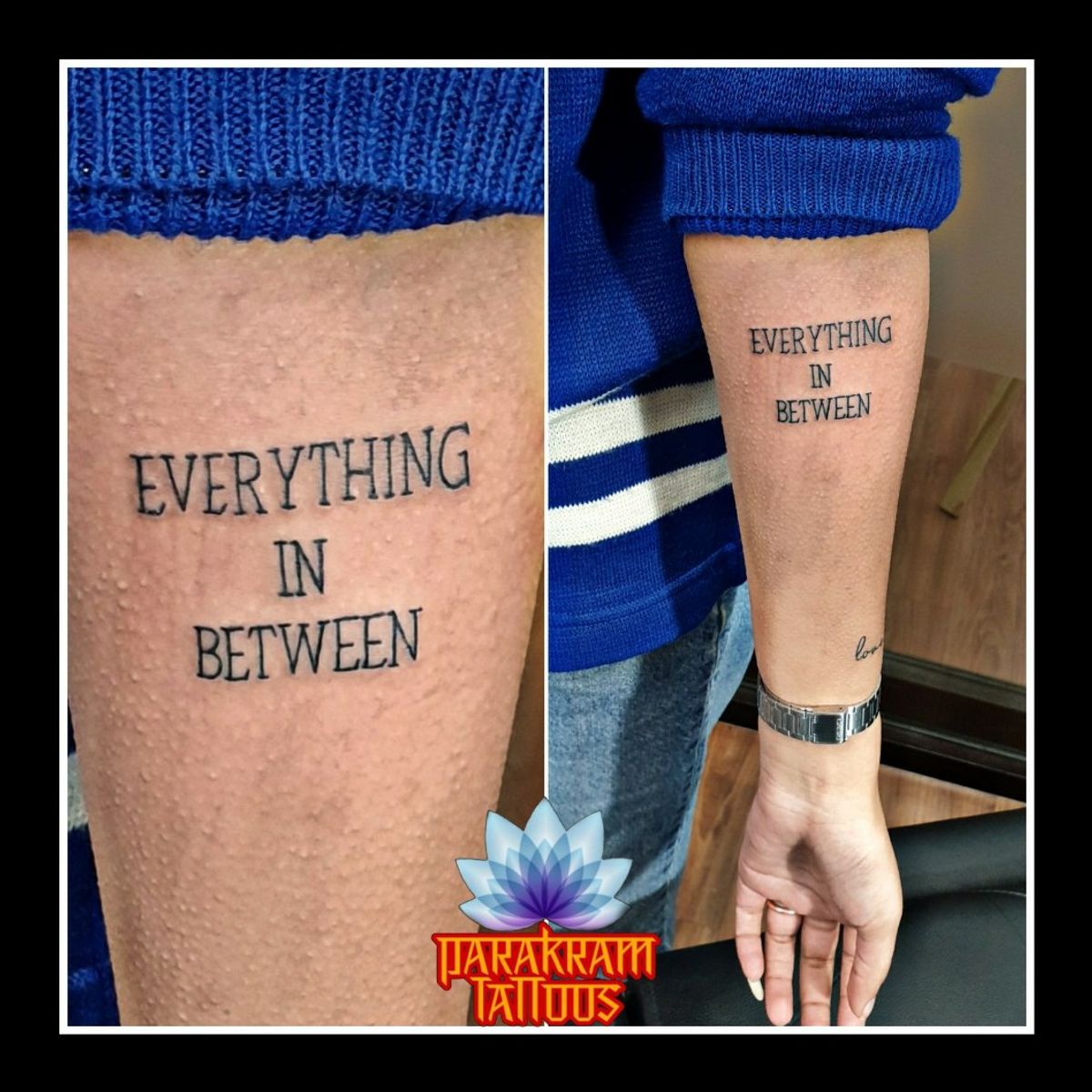 Tattoo uploaded by Parakram Tattoos • Everything in between which means ...