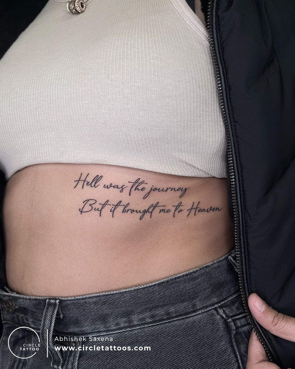 Tattoo uploaded by Circle Tattoo • Script Tattoo done by Abhishek Saxena at Circle Tattoo Delhi ...
