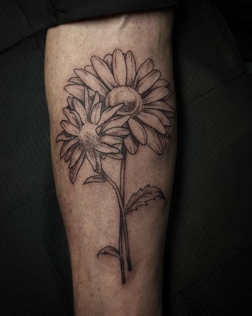 Floral Forearm Tattoo by Luca Salzano • Tattoodo
