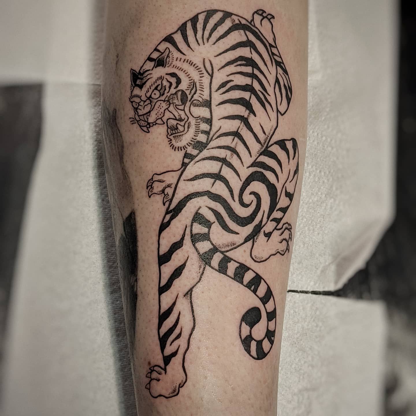 Japanese Tiger Forearm Tattoo • Tattoodo