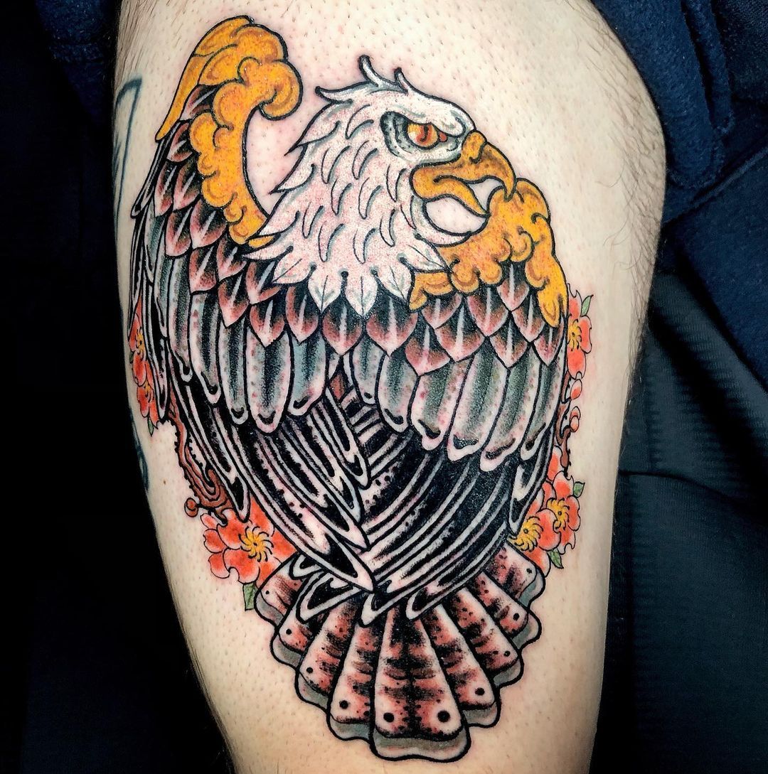 Neo Traditional Eagle Tattoo by Matthew Ono • Tattoodo