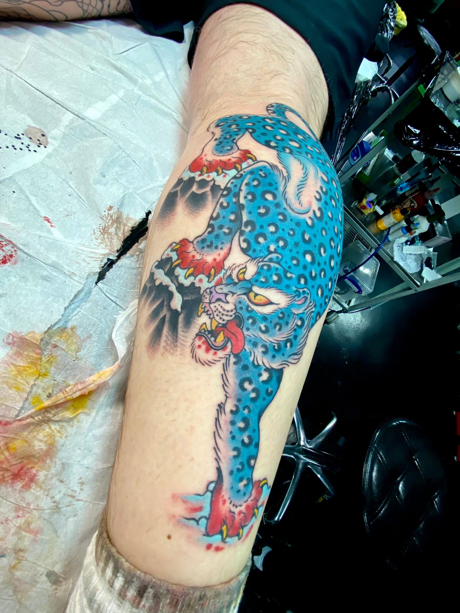 Japanese Tiger Lower Leg Tattoo by Adam Ruff • Tattoodo