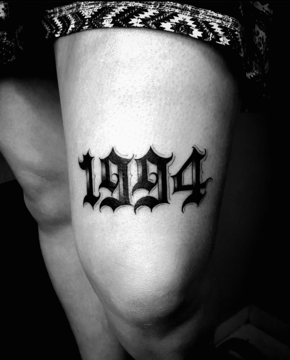 Tattoo uploaded by Jeff Huet • 1994 Old English lettering • Tattoodo