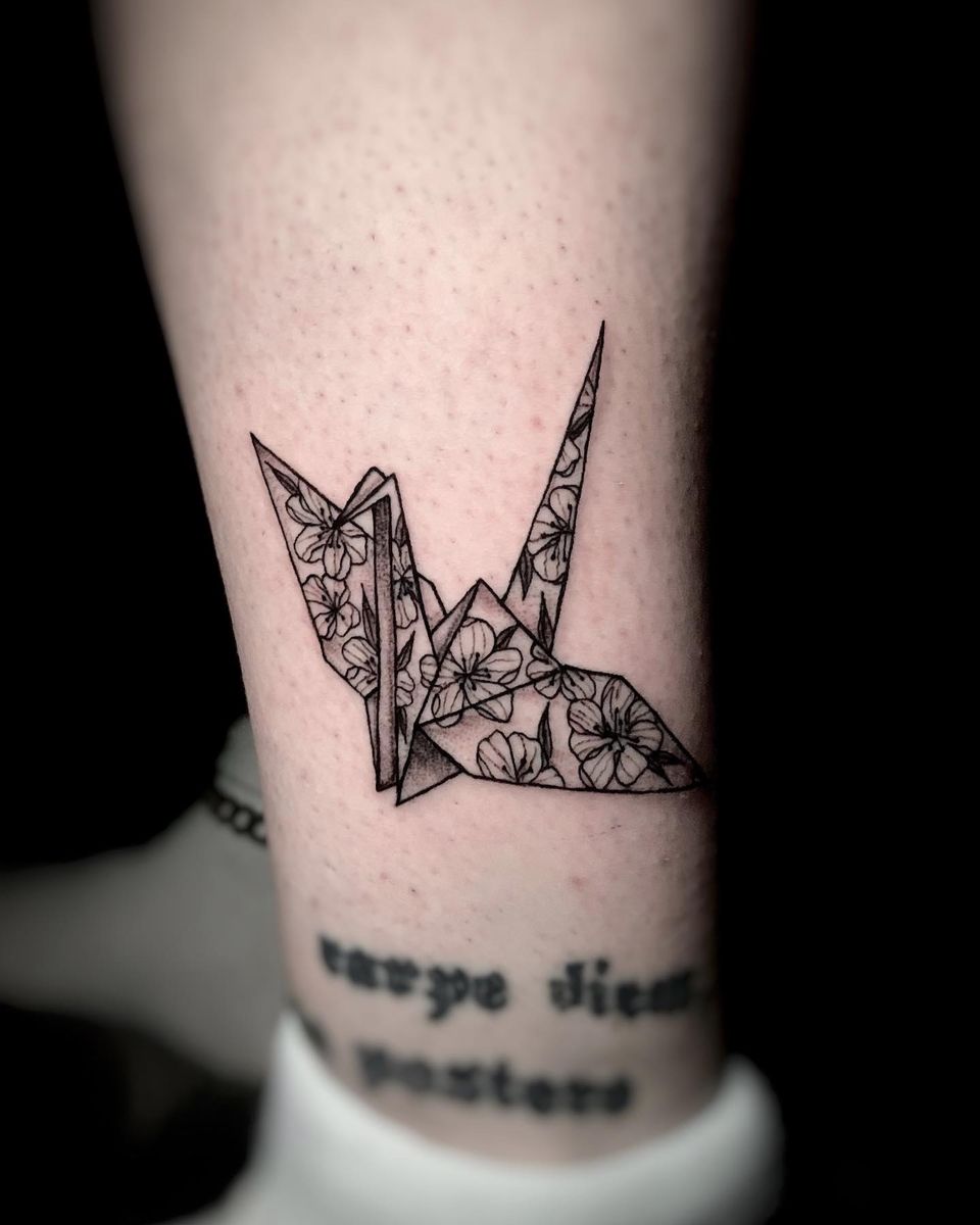 Tattoo uploaded by Andrea • Origami crane. • Tattoodo