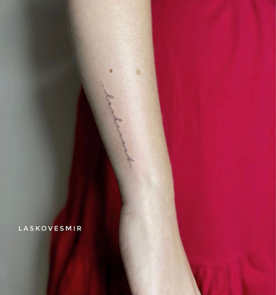 Tattoo uploaded by Ondřej Štursa • lettering "laskavost" • Tattoodo