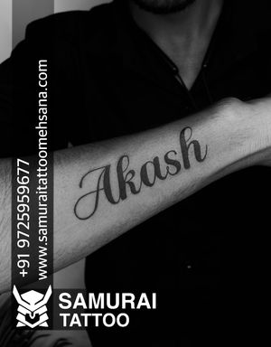 Tattoo uploaded by Vipul Chaudhary • Akash name tattoo |Akash name ...