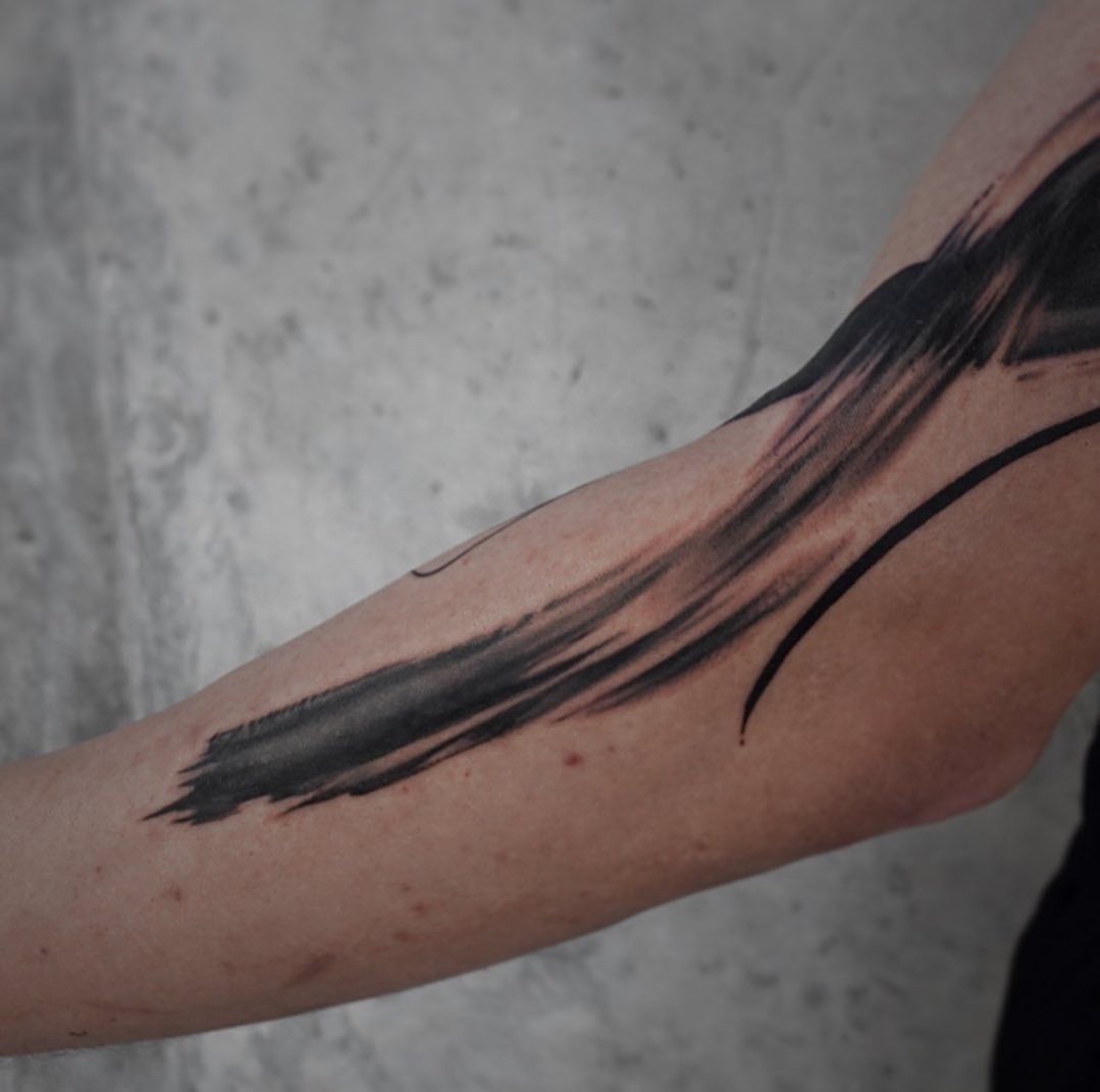 Intricate Black Work Arm Pattern • Tattoodo