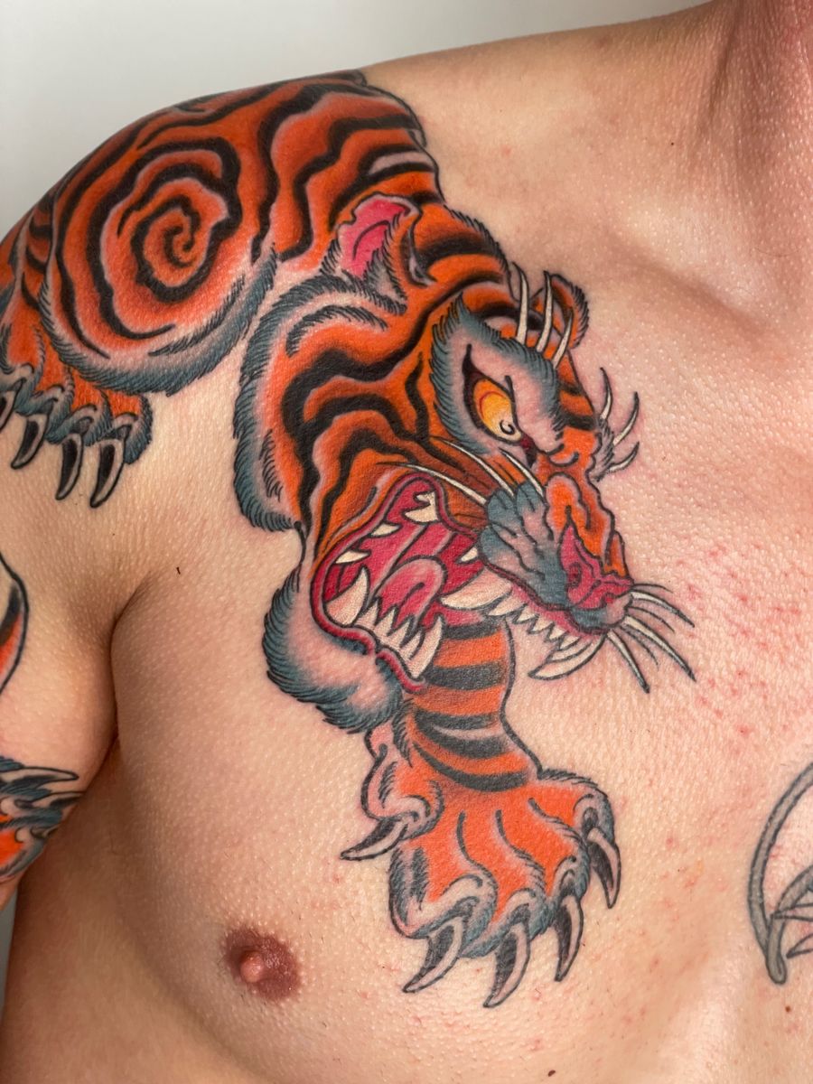 Tattoo uploaded by Shane Boulger • Tiger for @fudochin Many thanks Tattooed at @lifestooshort ...
