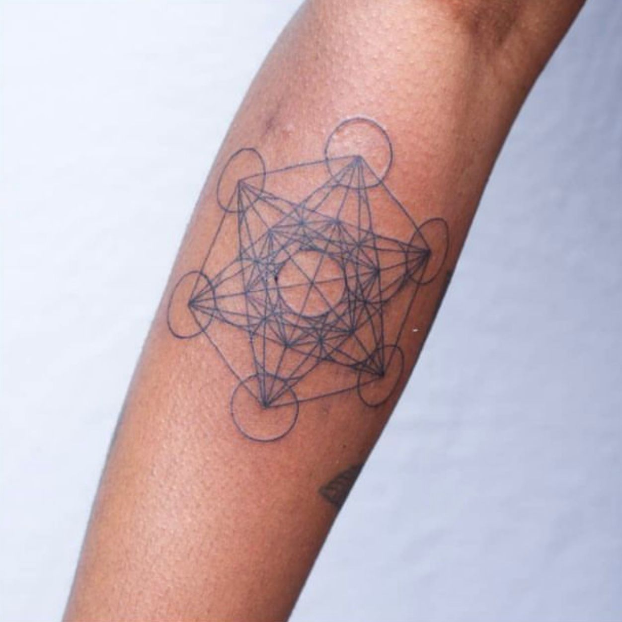 Geometric Fine Line Forearm Tattoo • Tattoodo