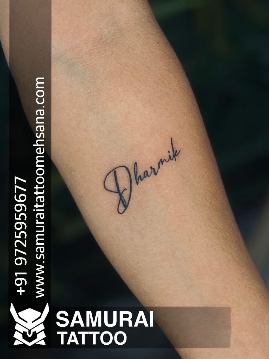 Tattoo uploaded by Vipul Chaudhary • Dharmik name tattoo |Dharmik ...