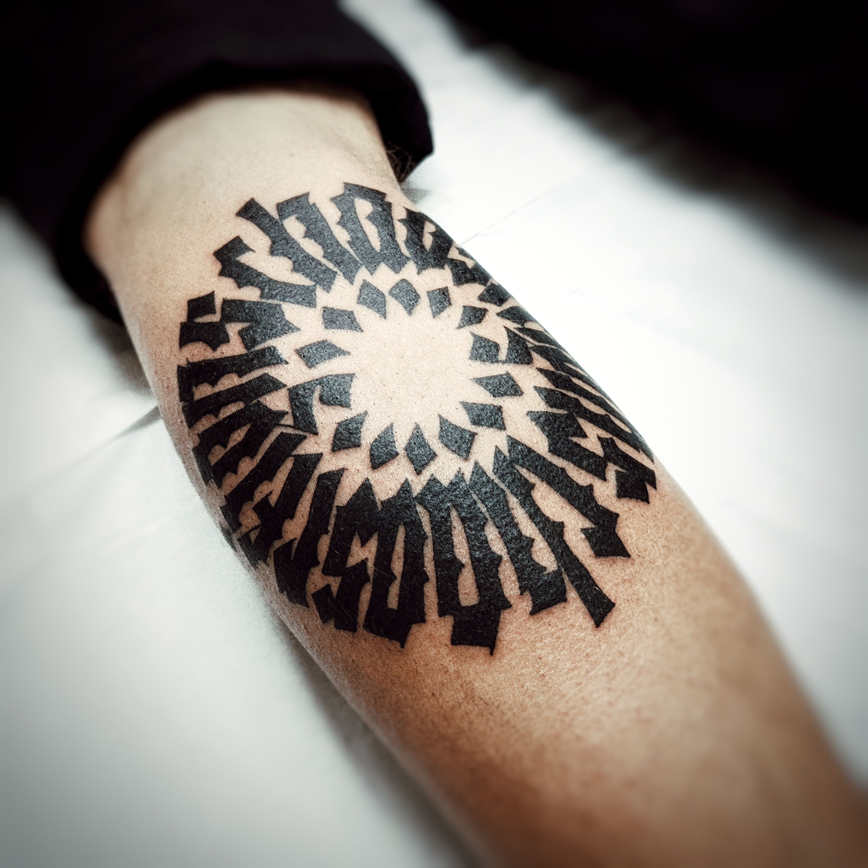 Inked Words on Lower Leg • Tattoodo