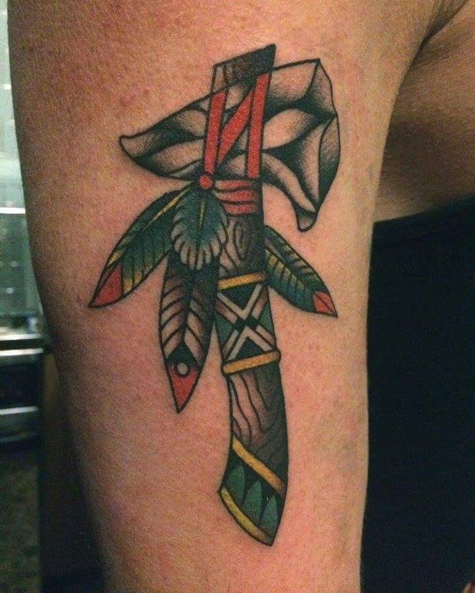Tattoo uploaded by Hikikobori • Traditional Native American axe • Tattoodo