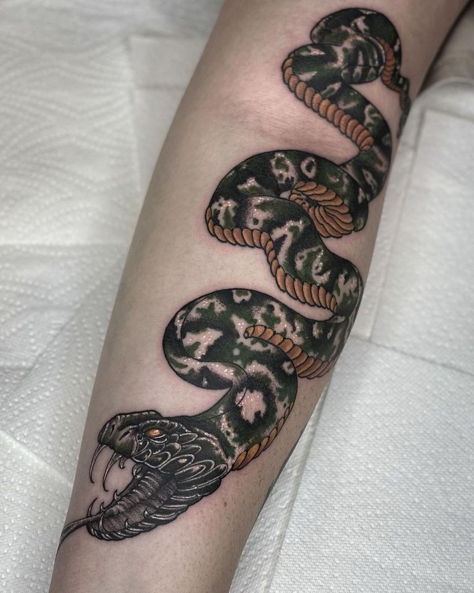 Tattoo uploaded by Hammersmith Tattoo London • Neo Traditional Snake ...