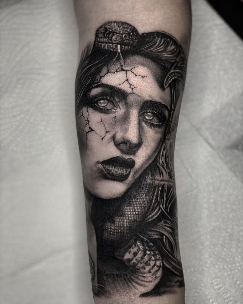 Tattoo uploaded by Hammersmith Tattoo London • Medusa Black & Grey ...