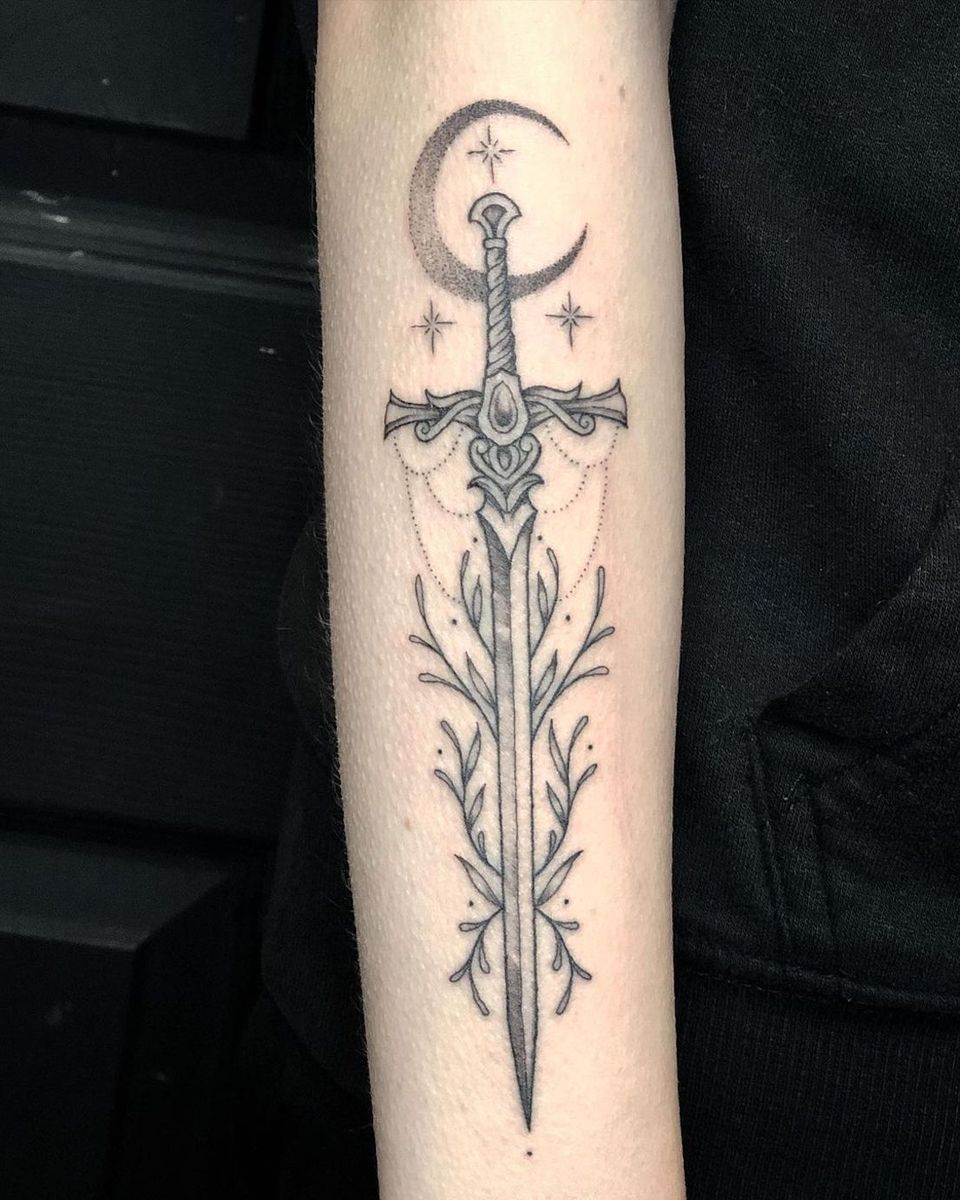 Tattoo uploaded by Hammersmith Tattoo London • Fine Line Dagger Tattoo ...