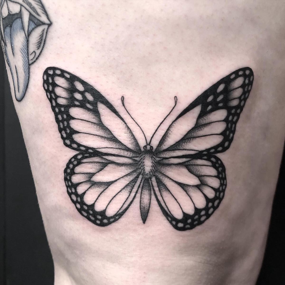 Tattoo uploaded by Hammersmith Tattoo London • Blackwork Butterfly ...