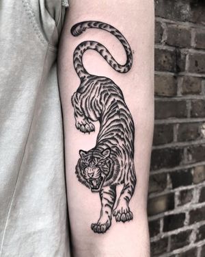 Tattoo uploaded by Hammersmith Tattoo London • Fine Line Tiger Tattoo ...