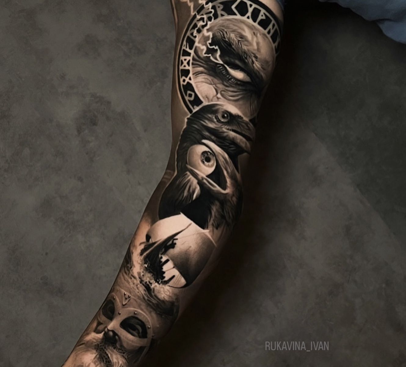 Tattoo uploaded by Ivan Rukavina • Vikings realistic sleeve • Tattoodo