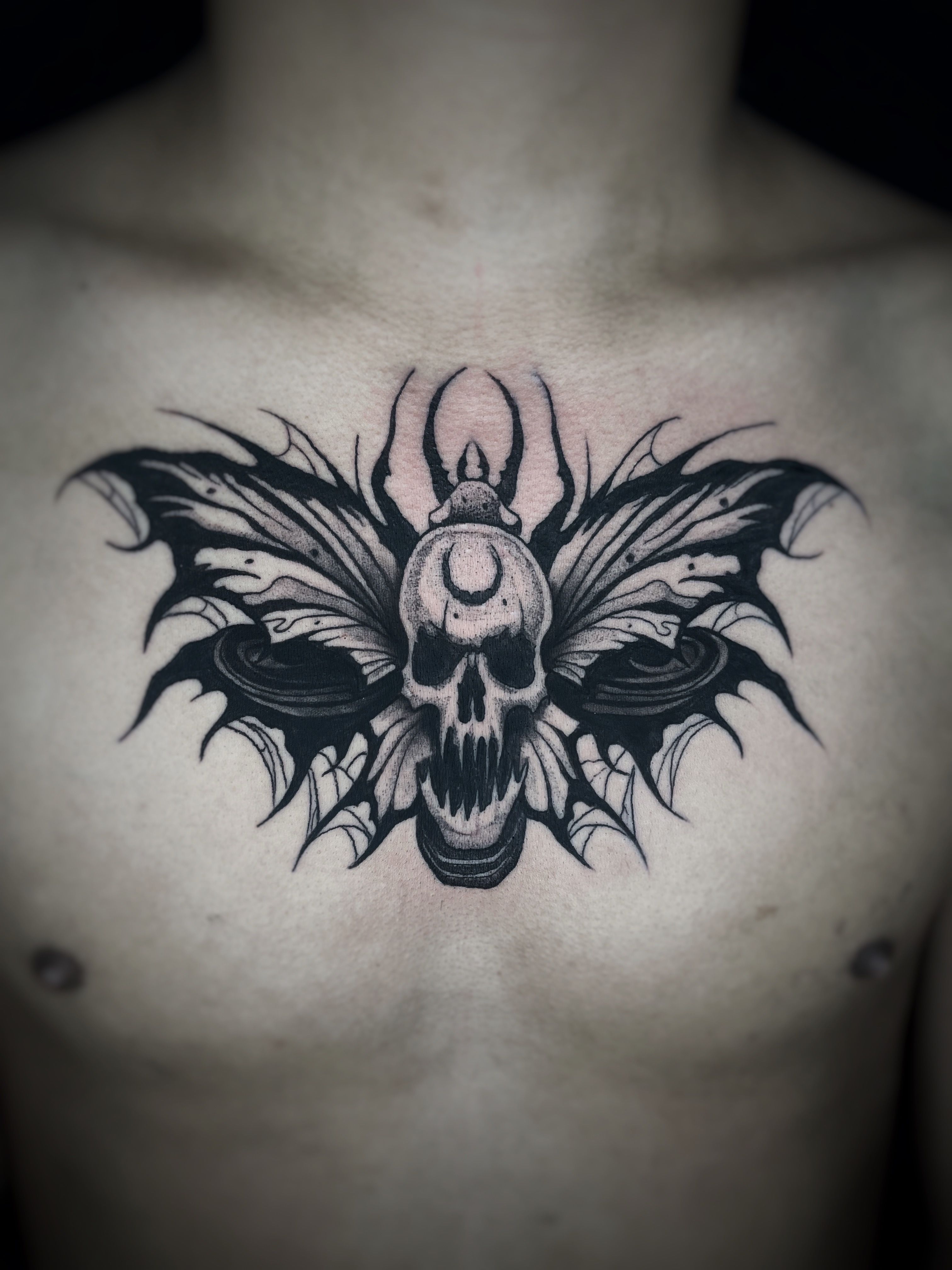 Skull Moth Tattoo • Tattoodo