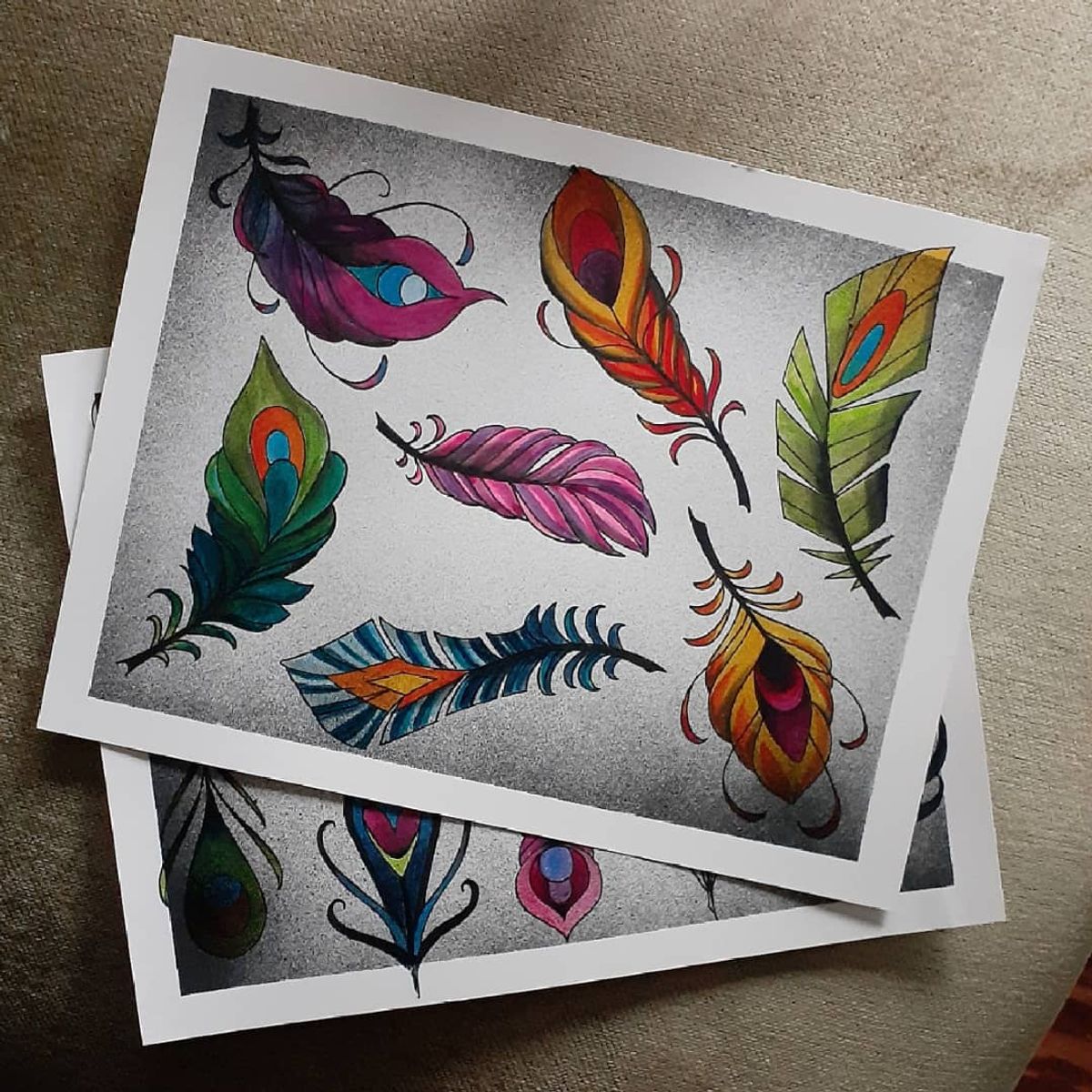 Tattoo uploaded by Queen's Gambit Tattoo • Feather Tattoo Flash Pheonix ...