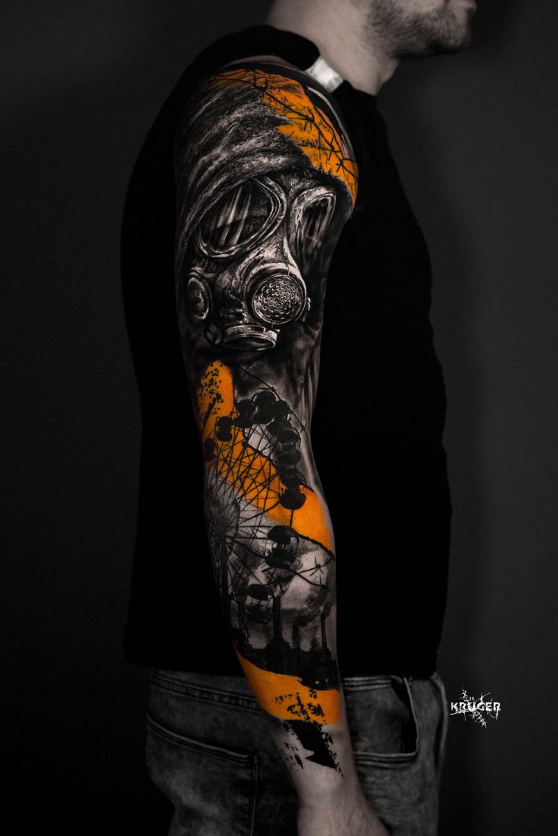 Tattoo uploaded by kruger_tattoo • Pripyat sleeve #pripyat #prypeć # ...