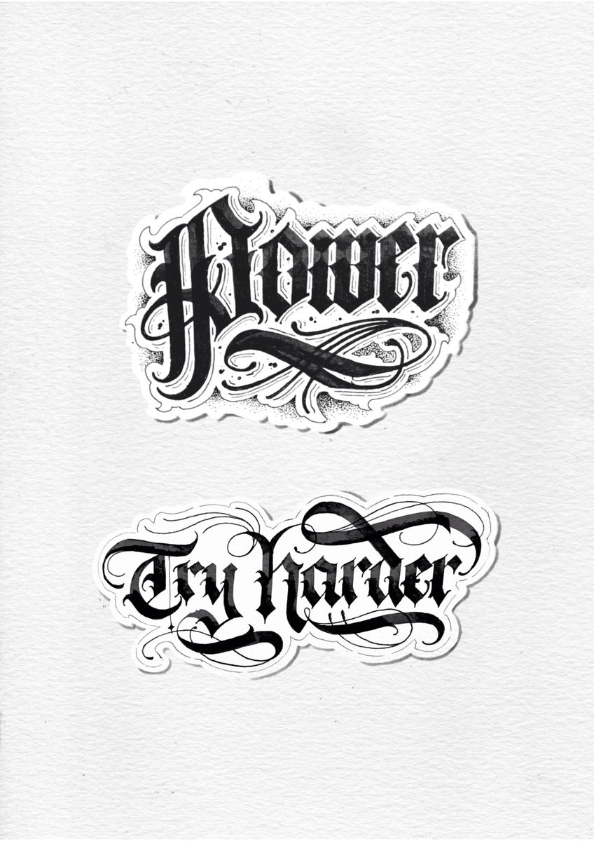 Tattoo uploaded by Danilo • Power Try harder • Tattoodo