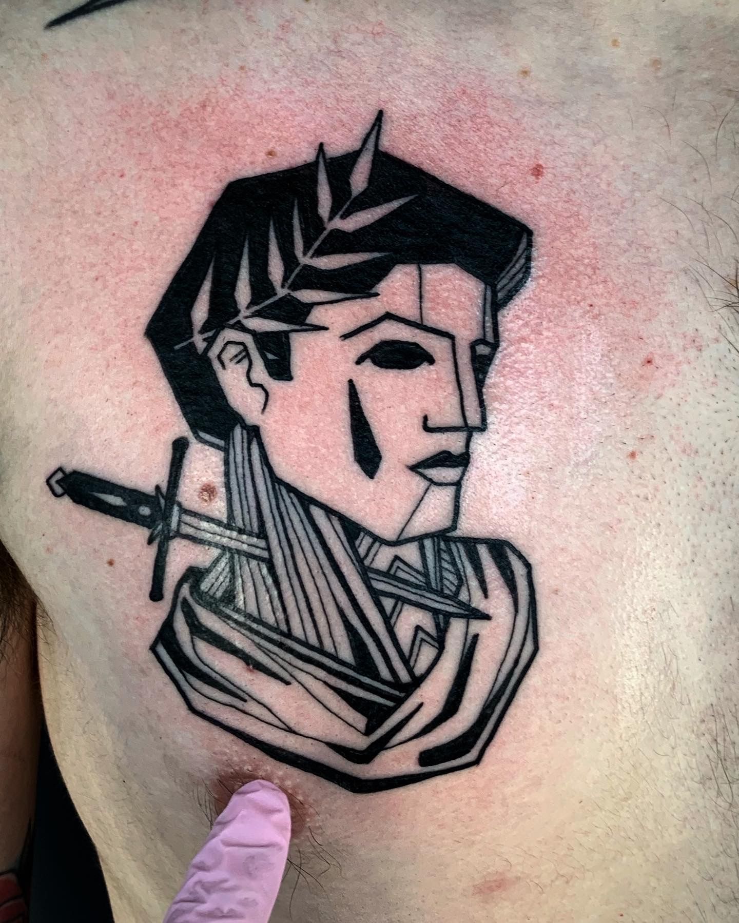 Caesar's Dagger: Blackwork Tattoo by Adrimetric • Tattoodo