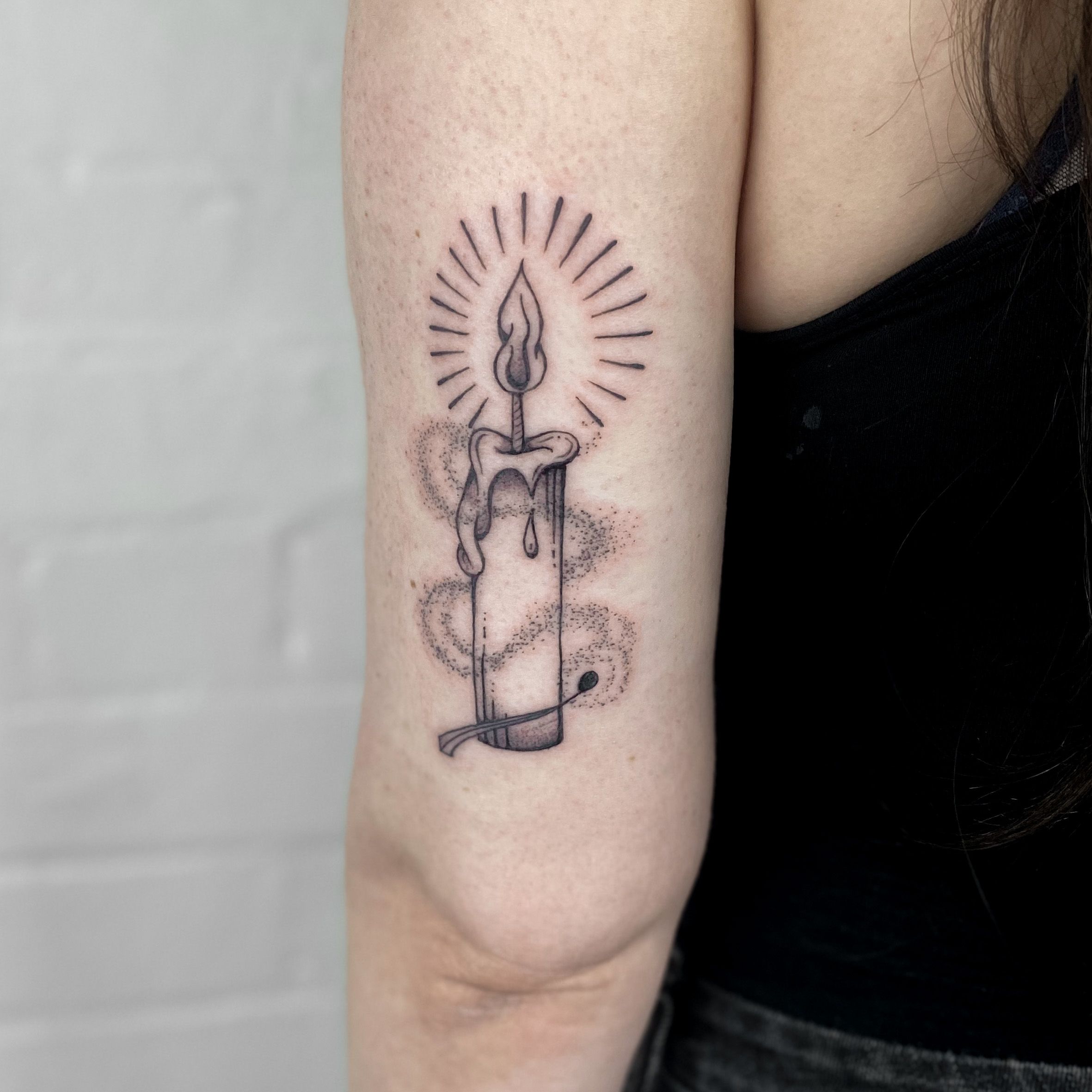 Candle tattoo design - Bronctattooaus.com