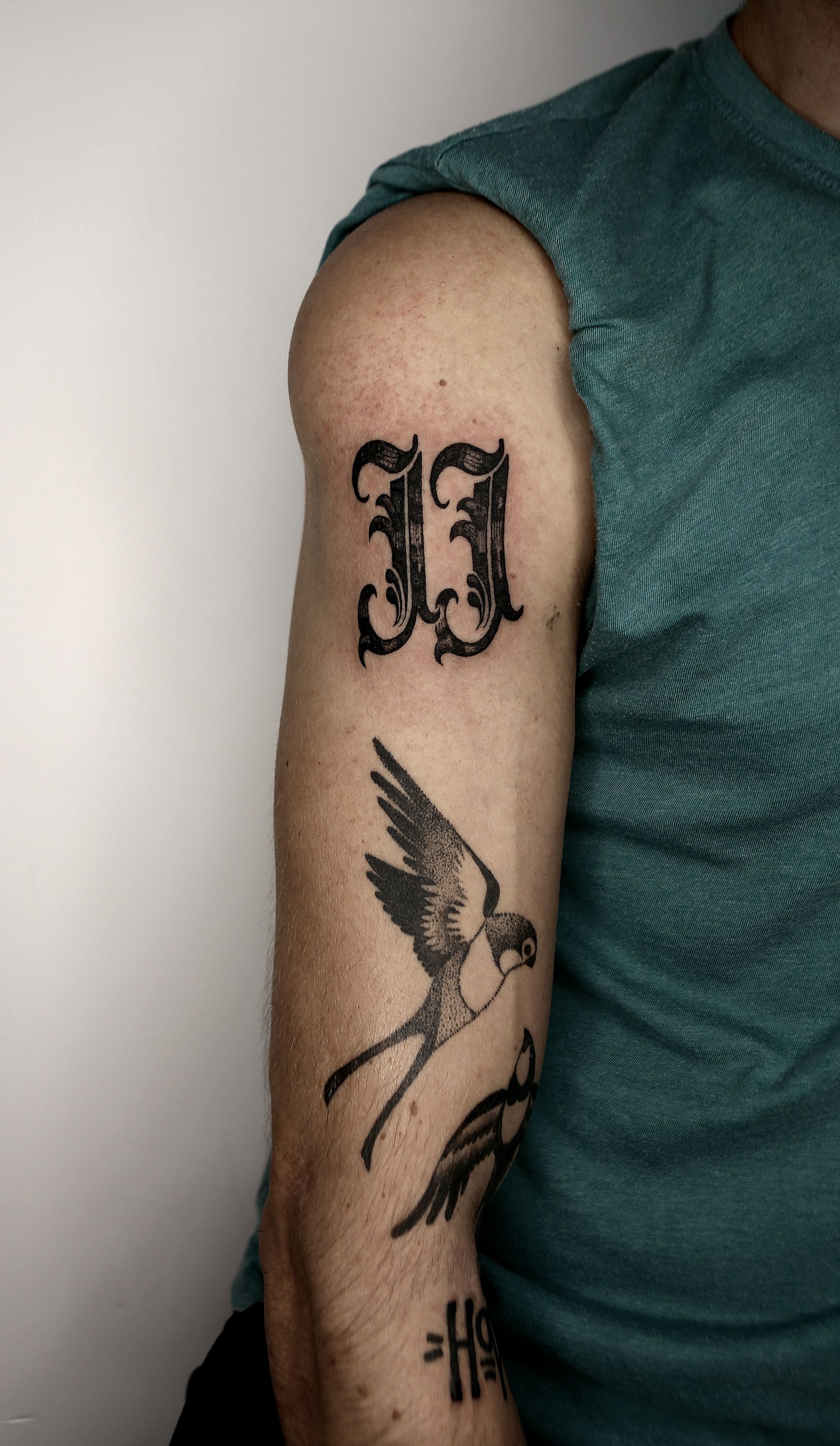 Elegant Blackwork Lettering by Danilo • Tattoodo