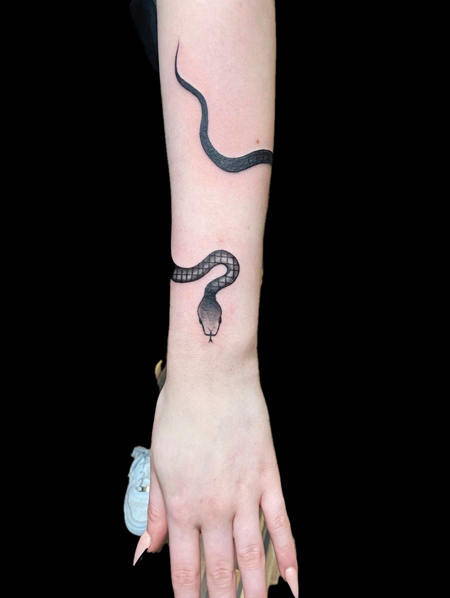 Tattoo uploaded by Inksane tattoo studios and art gallery • fineline snake #fineline #snake # ...