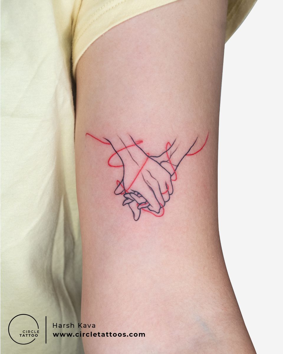 Tattoo uploaded by Circle Tattoo • Holding Hands Tatoo made by Harsh ...