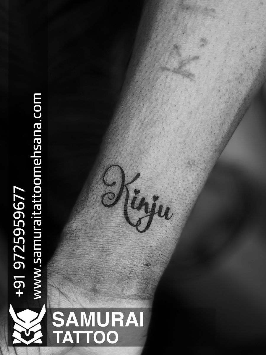 Tattoo uploaded by Vipul Chaudhary • Kinju name tattoo |Kinju tattoo ...