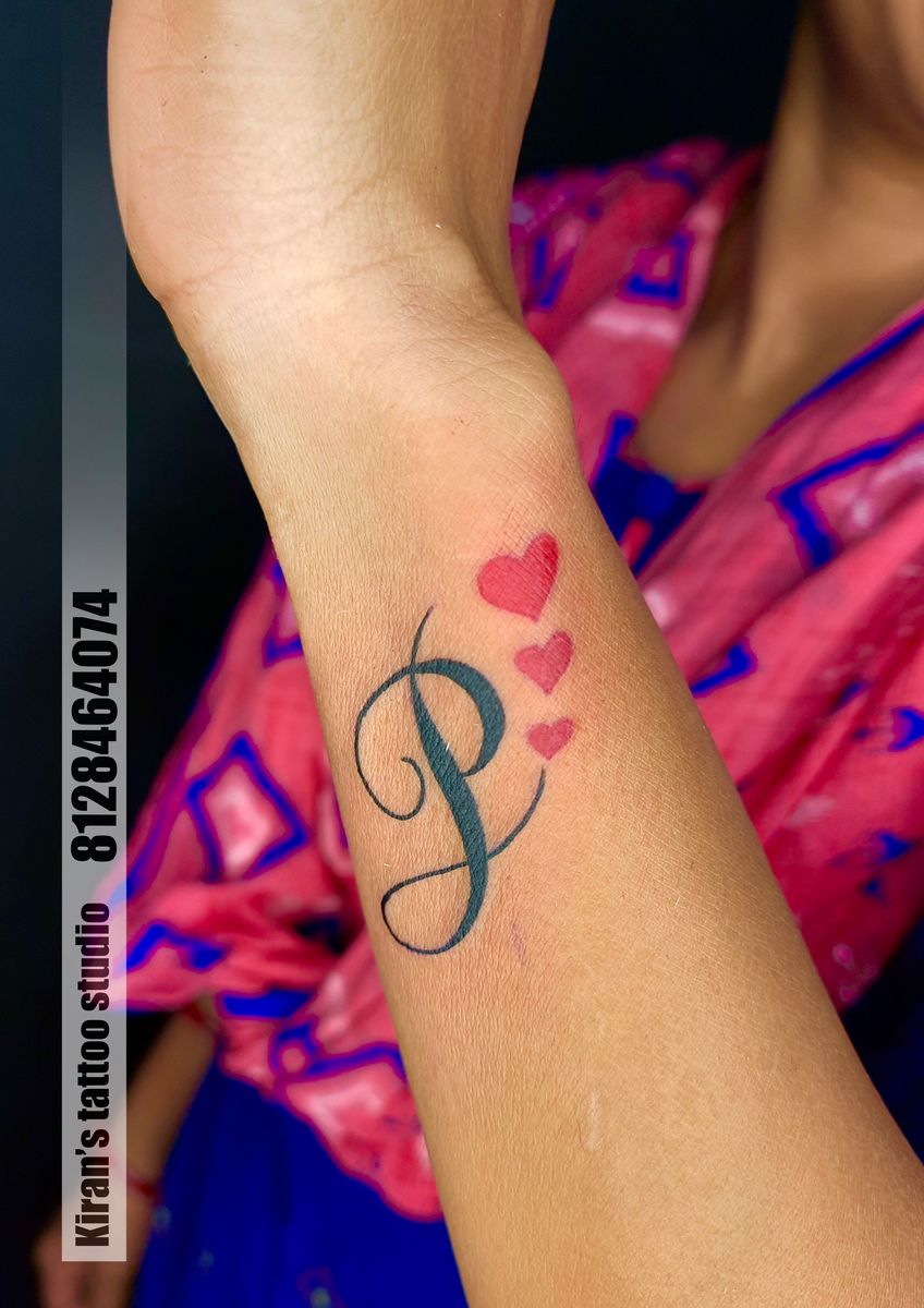 Tattoo uploaded by Kiran's tattoo mehsana • p logo | p tattoo | p name ...