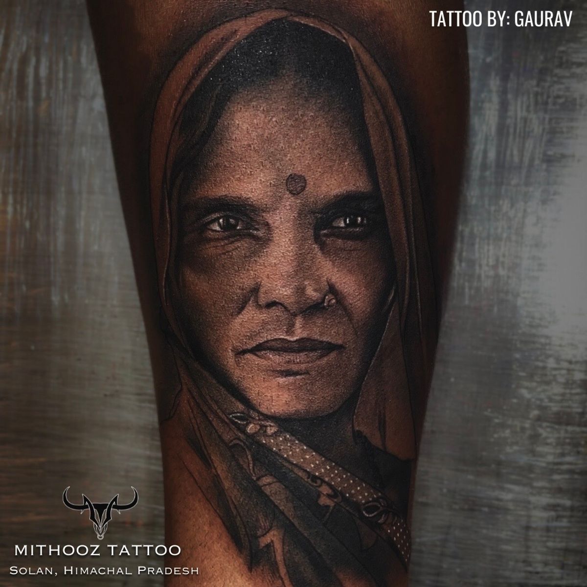 Tattoo uploaded by Gaurav • Portrait tattoo. 6x4 inches. Done in 4 ...