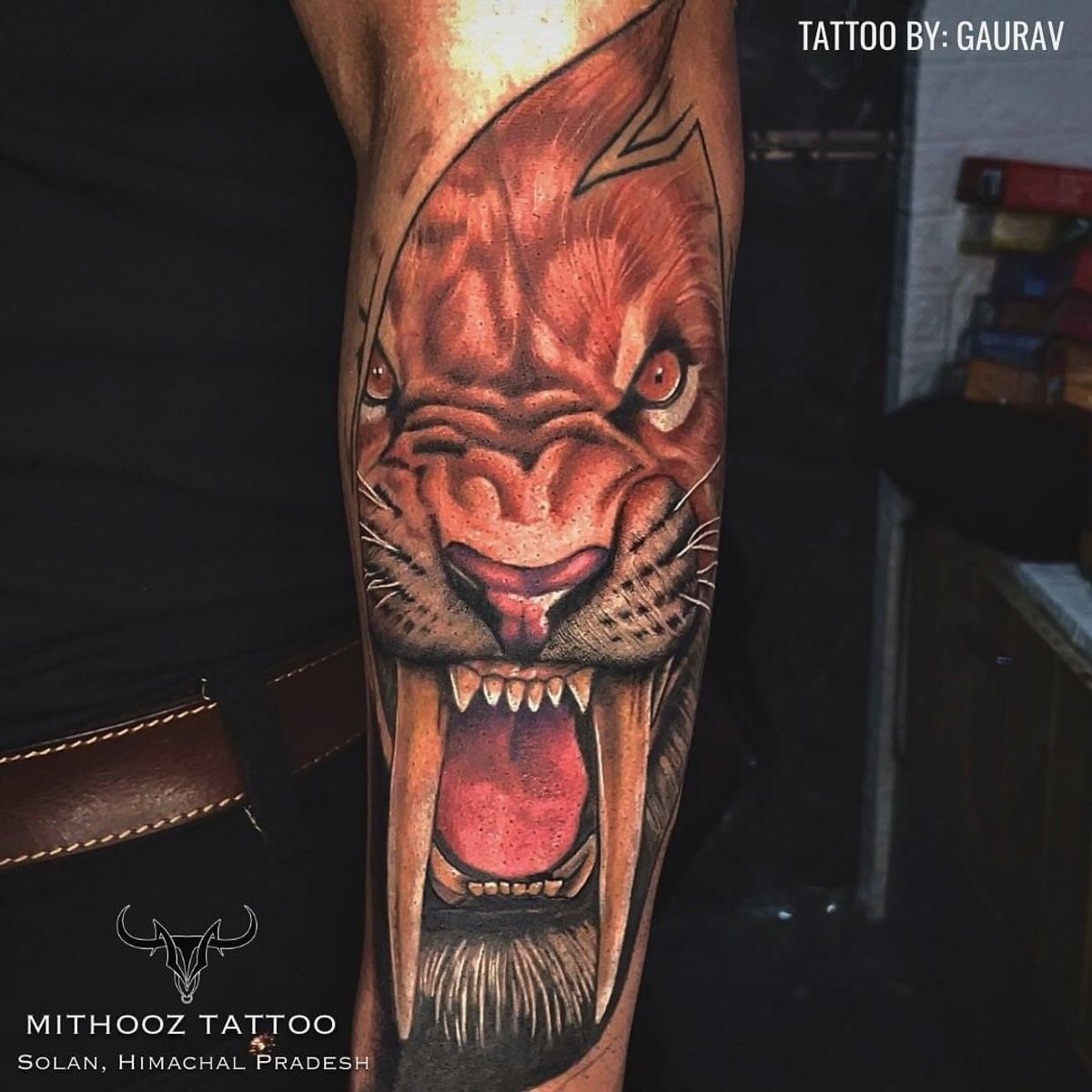 Tattoo uploaded by Gaurav • Sabertooth. 9x5 inches. Done in 9 hours ...