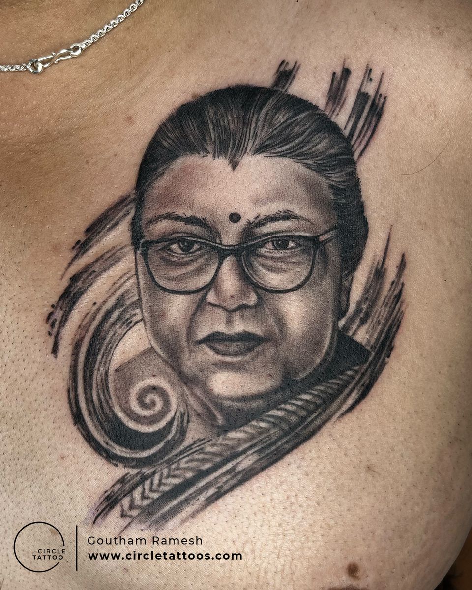 Tattoo uploaded by Circle Tattoo • Portrait Tattoo made by Goutham ...