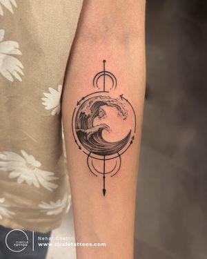 Tattoo uploaded by Circle Tattoo • Wave Tattoo made by Nehal Chettri at ...