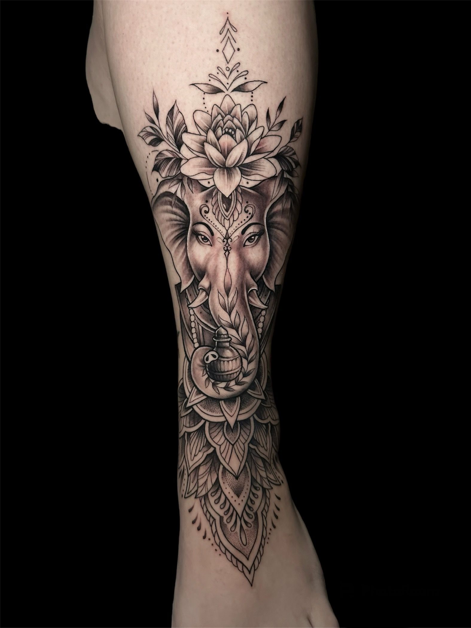 Elephant Mandala Tattoo • Tattoodo