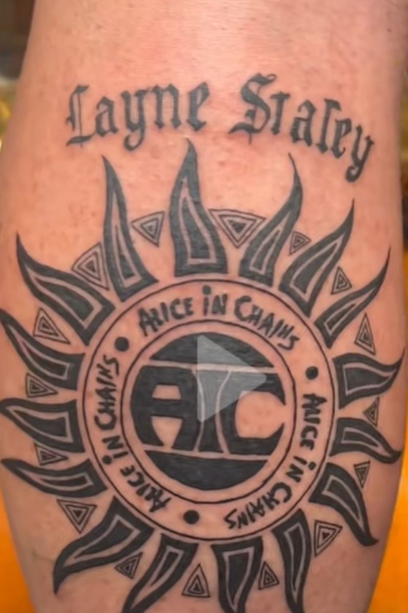 Tattoo uploaded by Beanie Chowdahead • Alice In Chains sun w/ Layne ...