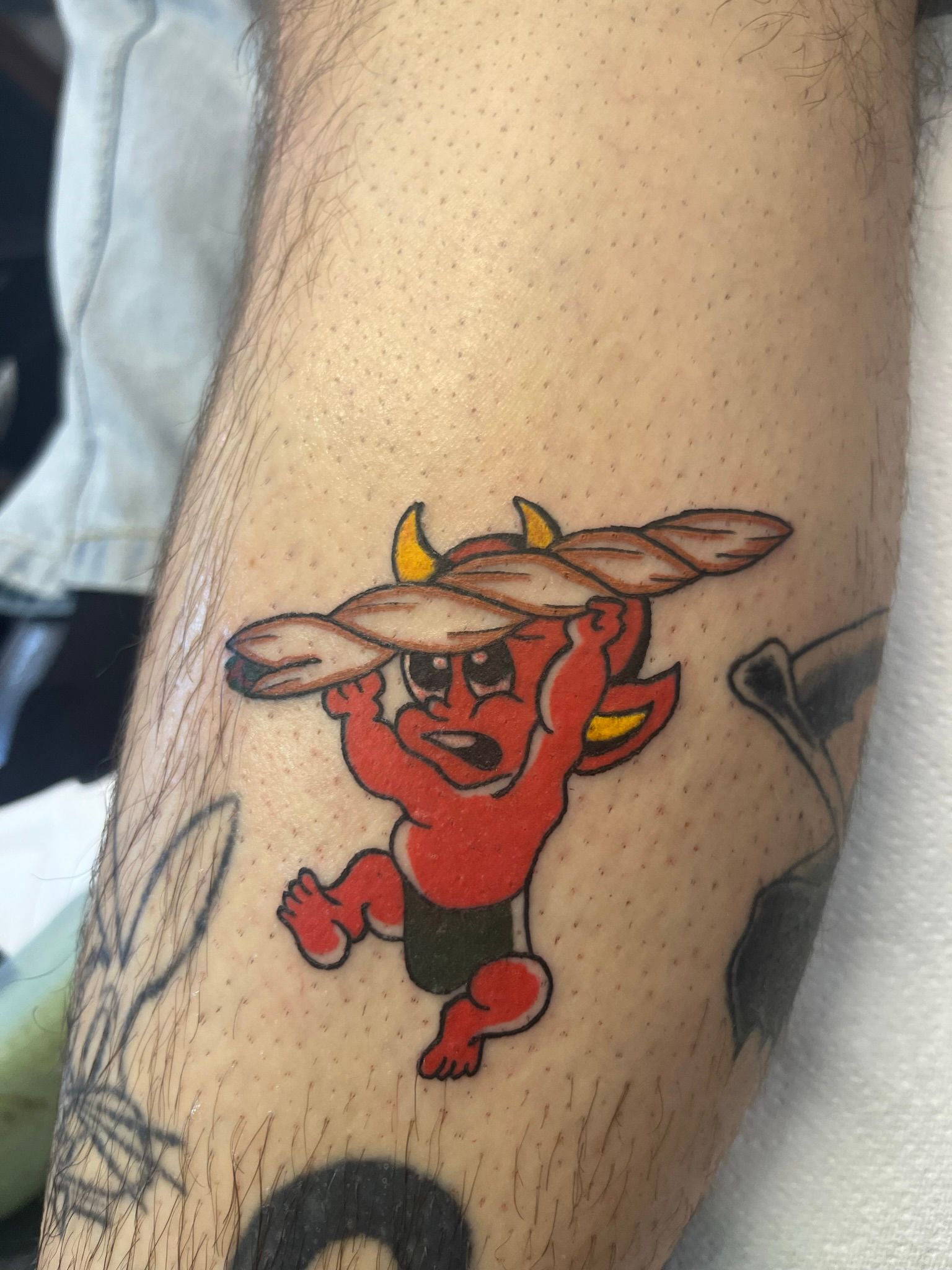 Traditional Devil Tattoo by Claudia Vicente • Tattoodo