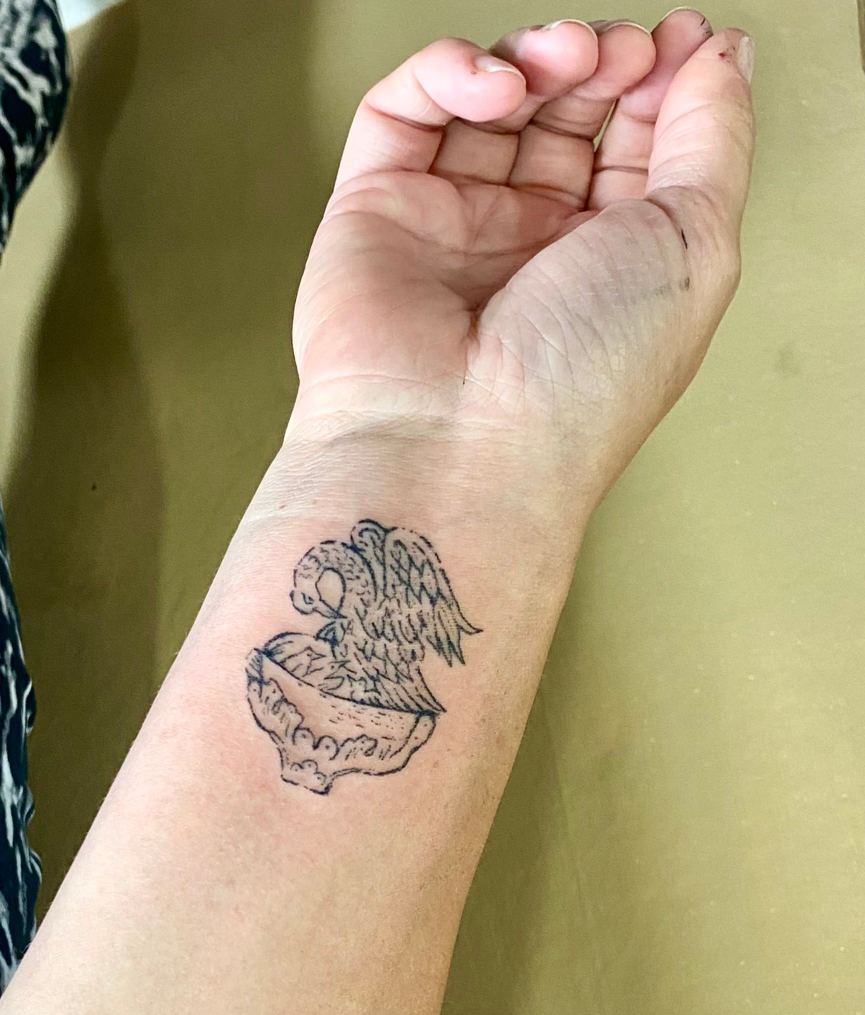 Medieval Swan Dotwork Tattoo • Tattoodo