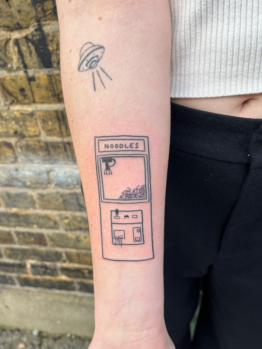 Arcade Claw Machine Tattoo • Tattoo uploaded by Dave Norman • Tattoodo