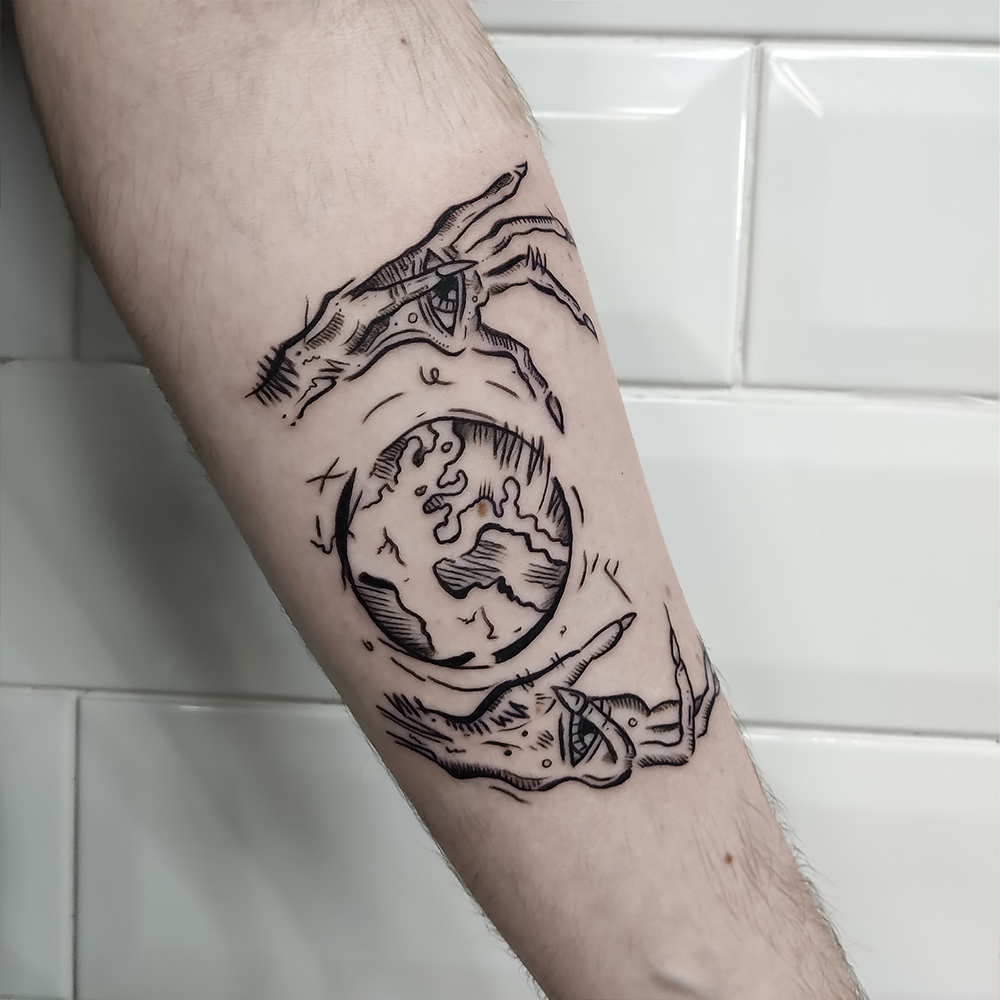 Earthly Horror Hands • Tattoodo